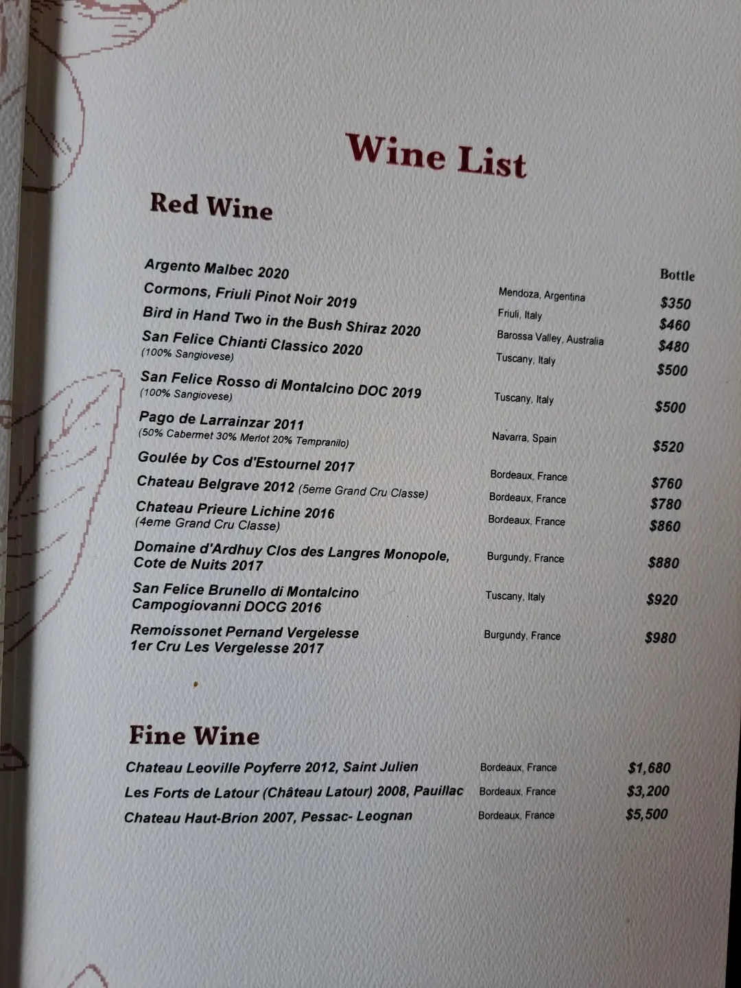 L’atlantis's Menu - French Seafood Special Occasion Dining in Tuen Mun ...