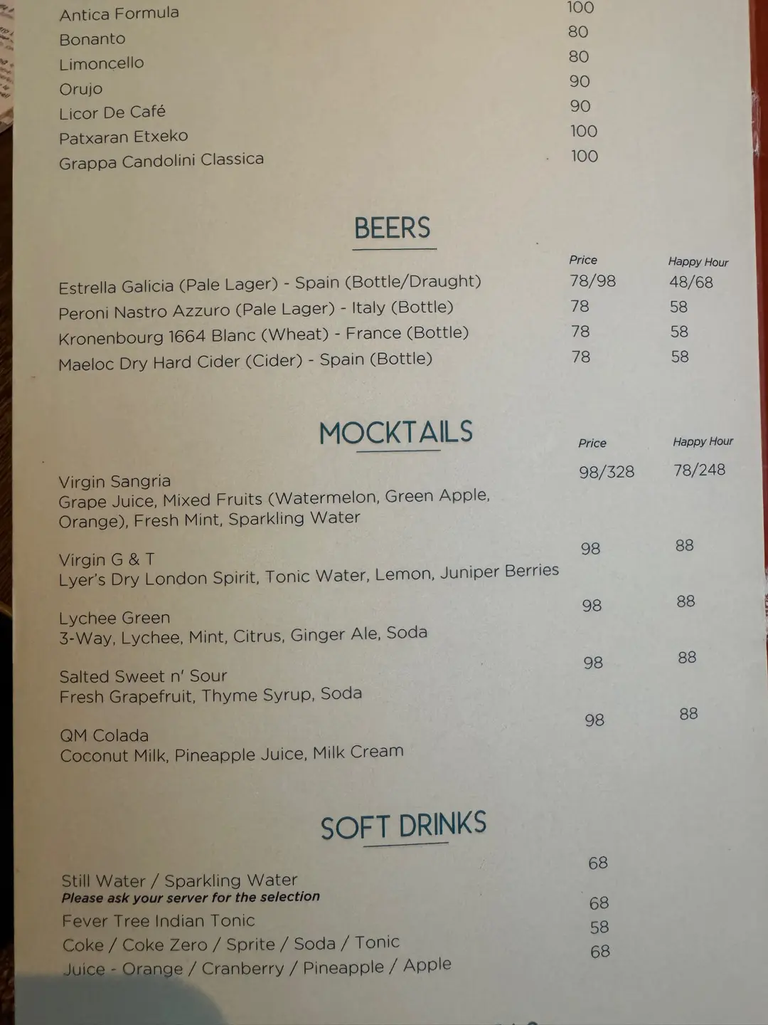 Quiero Más's Menu - Spanish in Central M88 Hong Kong | OpenRice Hong Kong